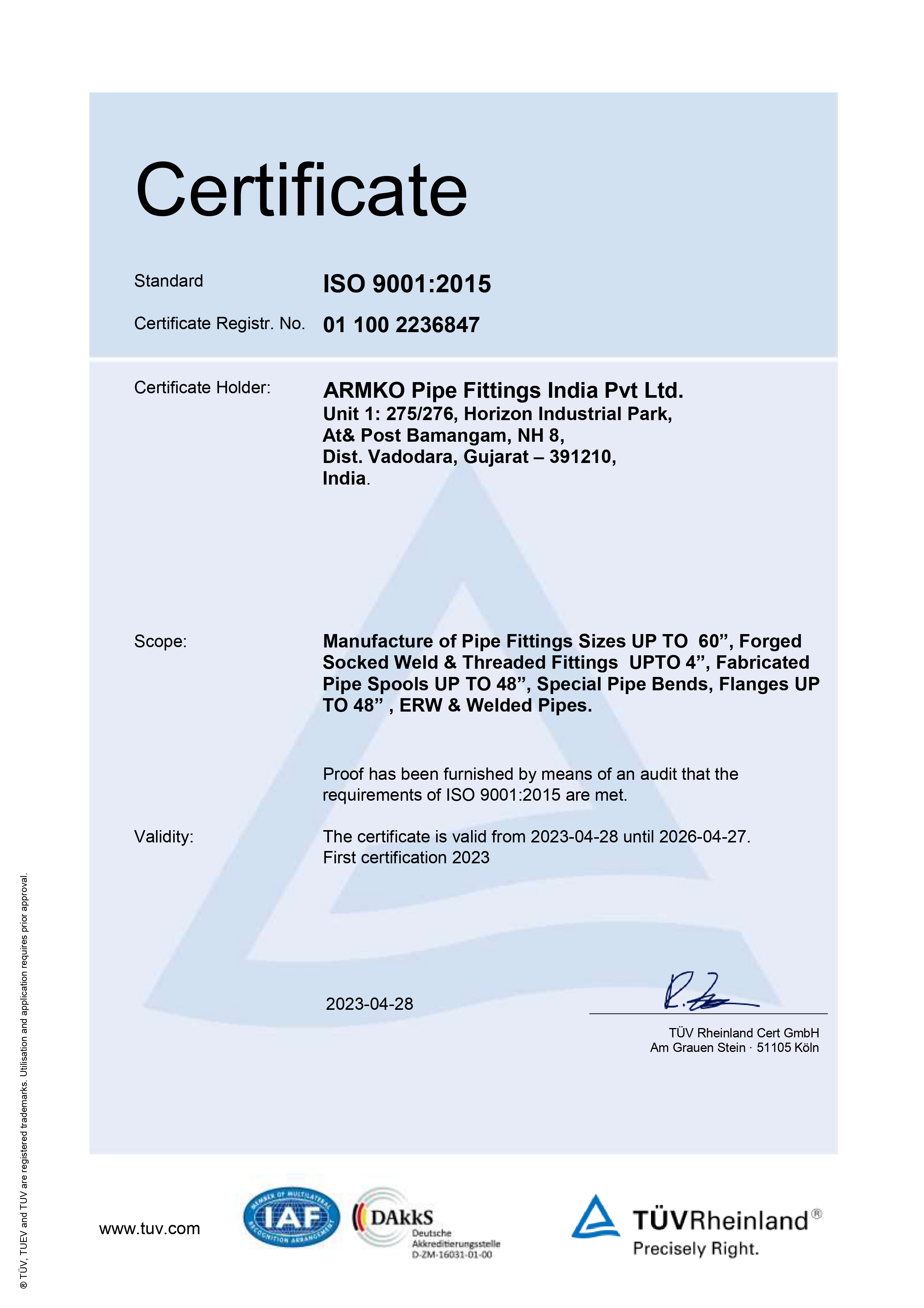 Armko Pipe Fittings